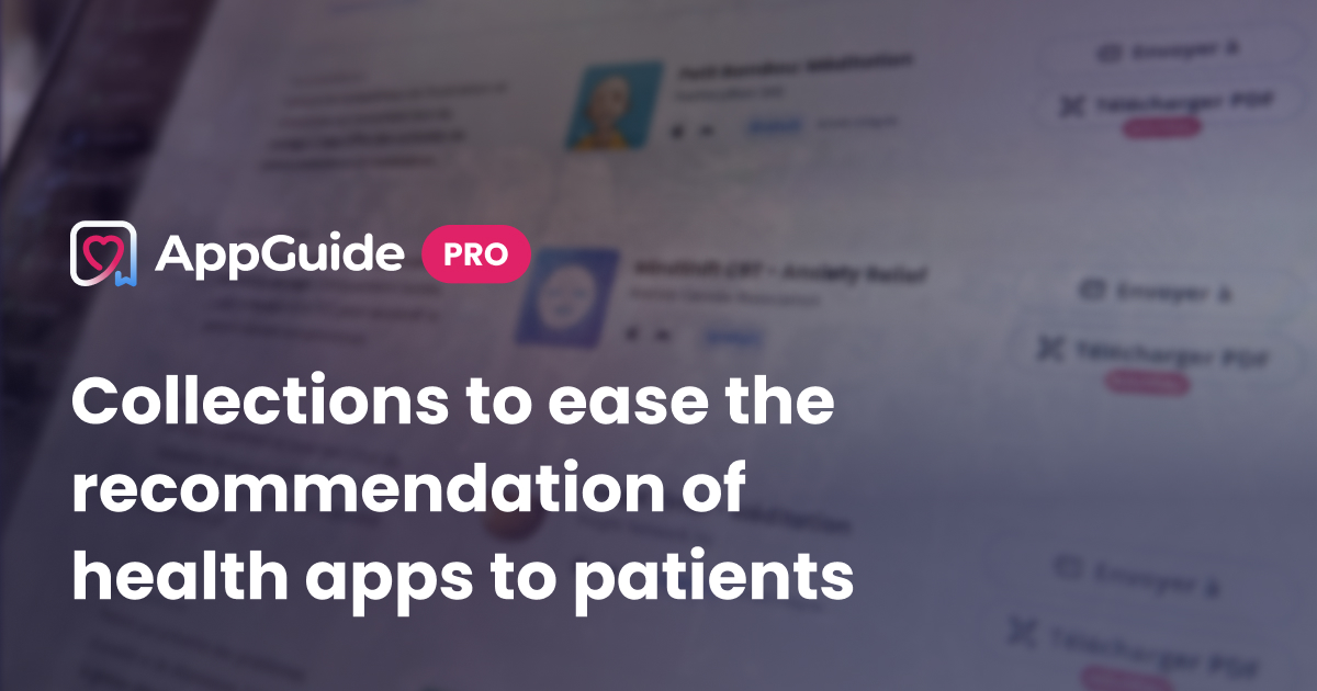 Collections to ease the recommendation of health applications to ...